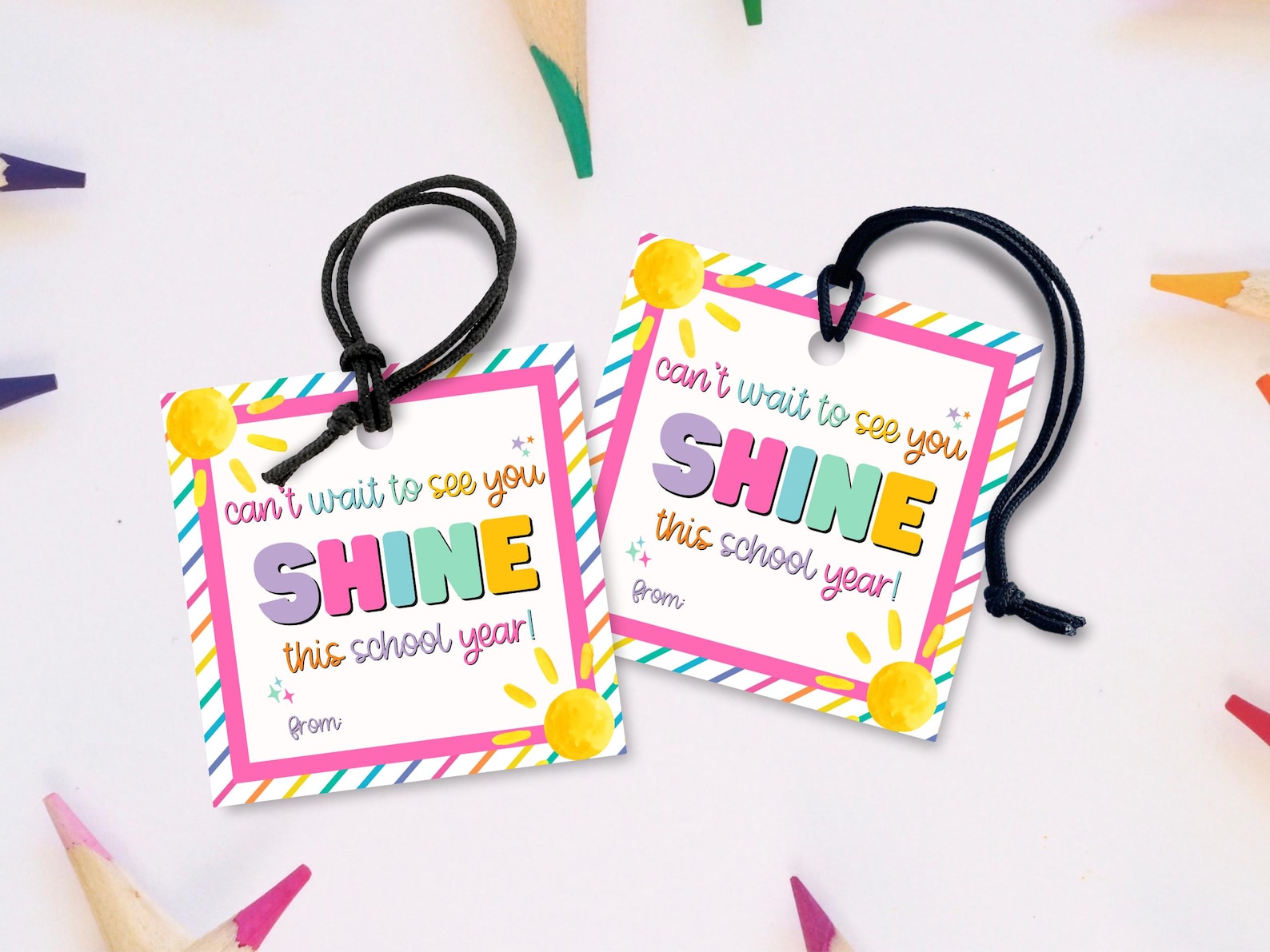 Shine Student Welcome Gift Tag, Sunshine Back to School, Open House ...