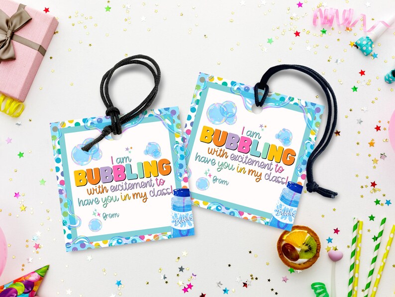 Bubble Student Welcome Gift Tag, Back to School, Open House Favor, PTO ...
