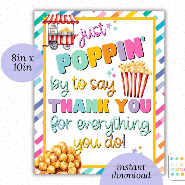 Teacher Appreciation Popcorn - Etsy