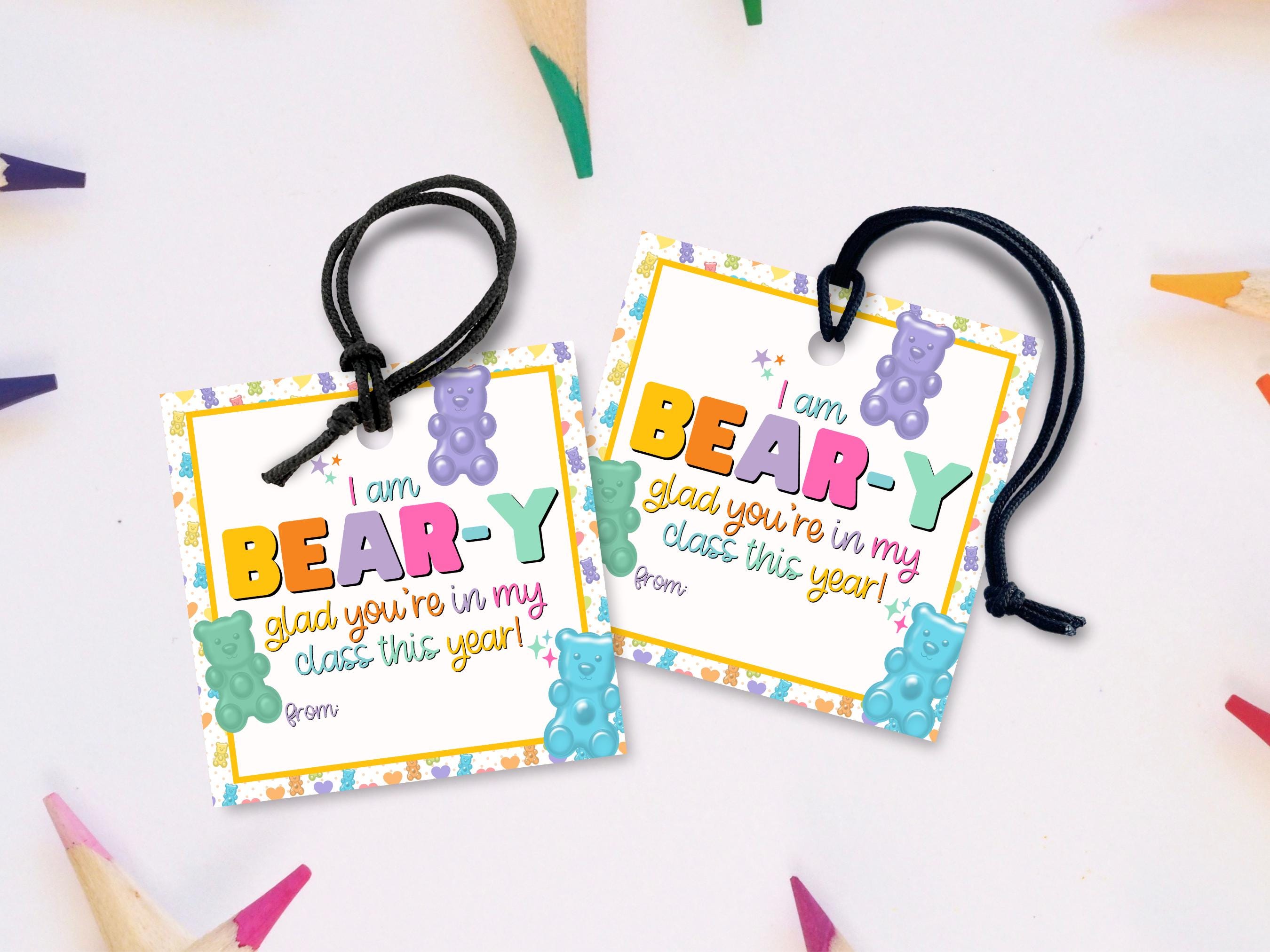 Gummy Bear Student Welcome Gift Tag, Back to School, Open House Favor ...