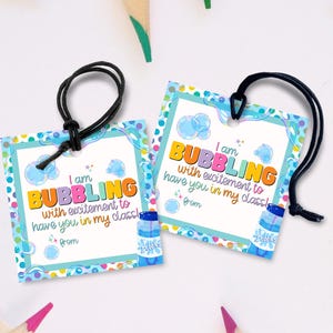 Bubble Student Welcome Gift Tag, Back to School, Open House Favor, PTO ...