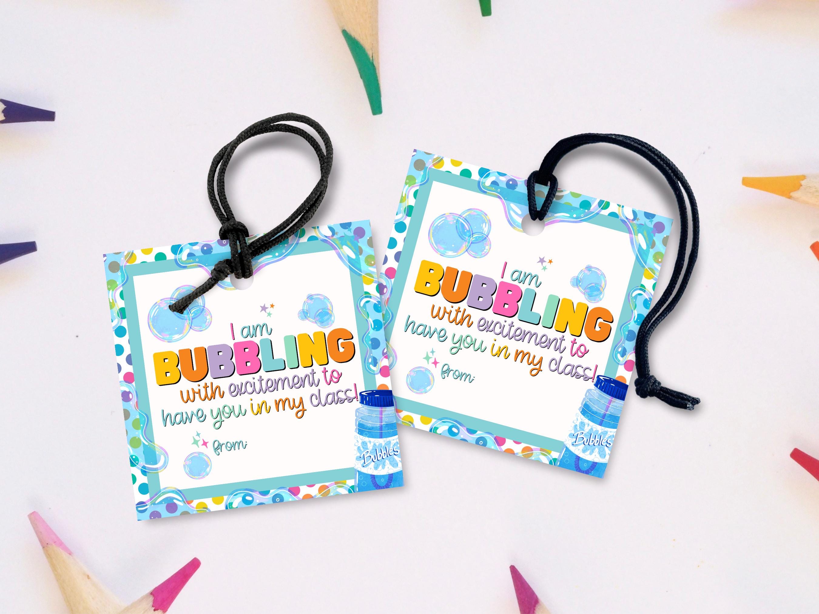 Bubble Student Welcome Gift Tag, Back to School, Open House Favor, PTO ...