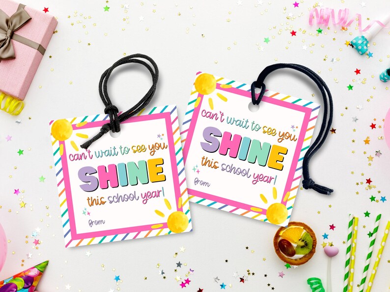 Shine Student Welcome Gift Tag, Sunshine Back to School, Open House ...