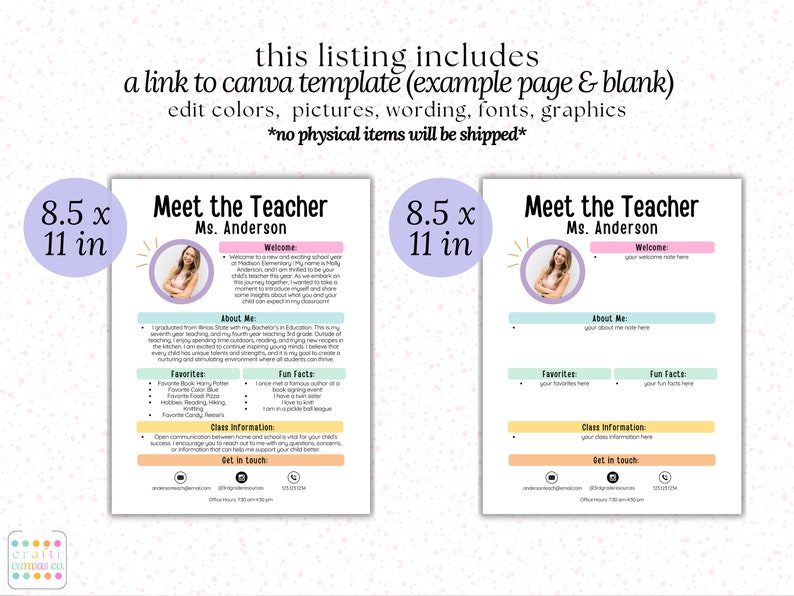 Meet the Teacher Template, Editable Teacher Introduction, Back to ...
