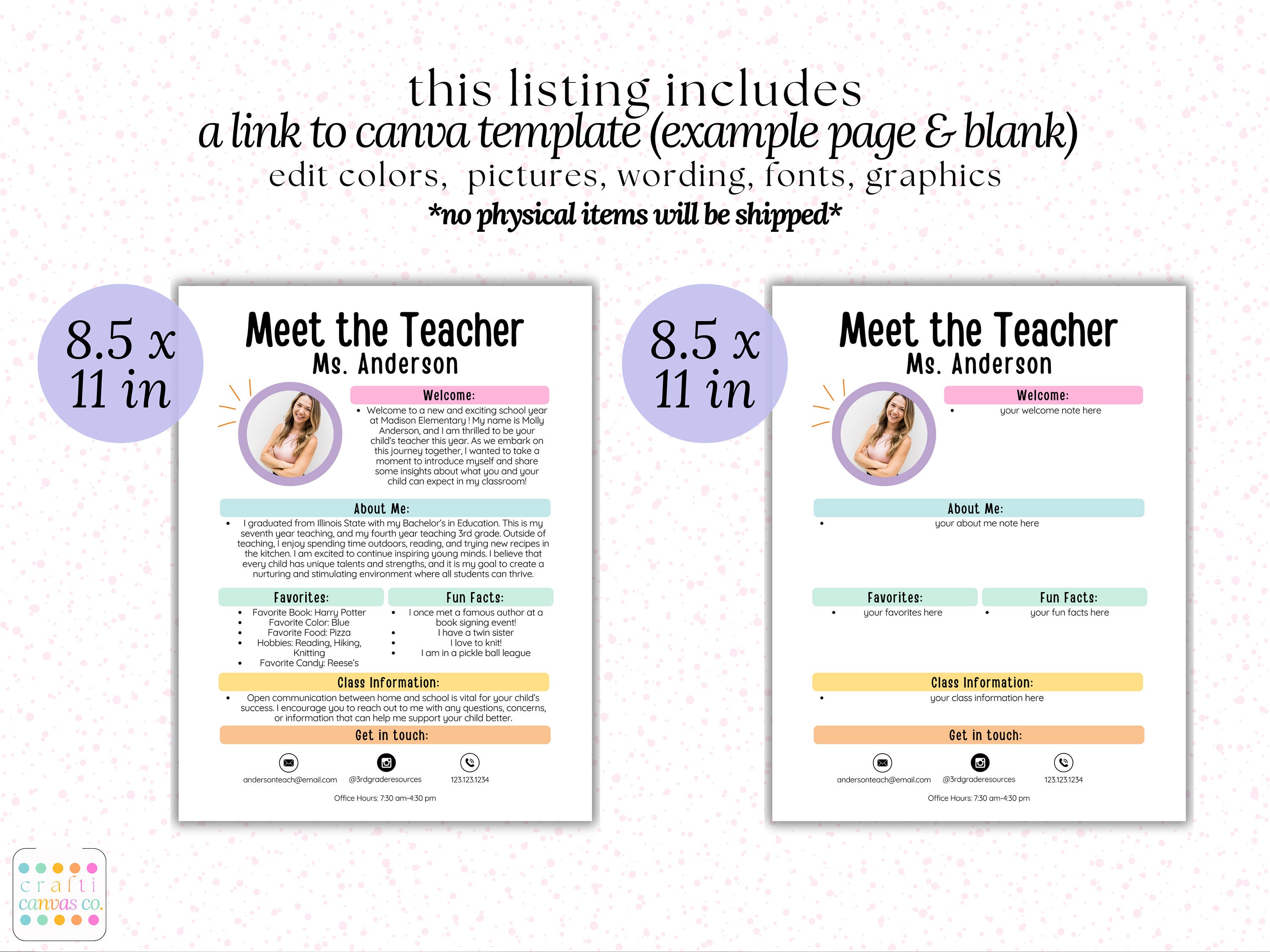 Meet the Teacher Template, Editable Teacher Introduction, Back to ...