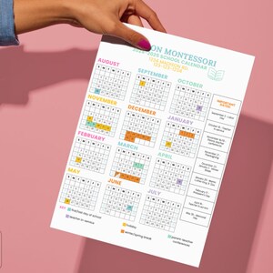 2024-2025 Editable School Calendar Template | Year at a Glance Schedule ...