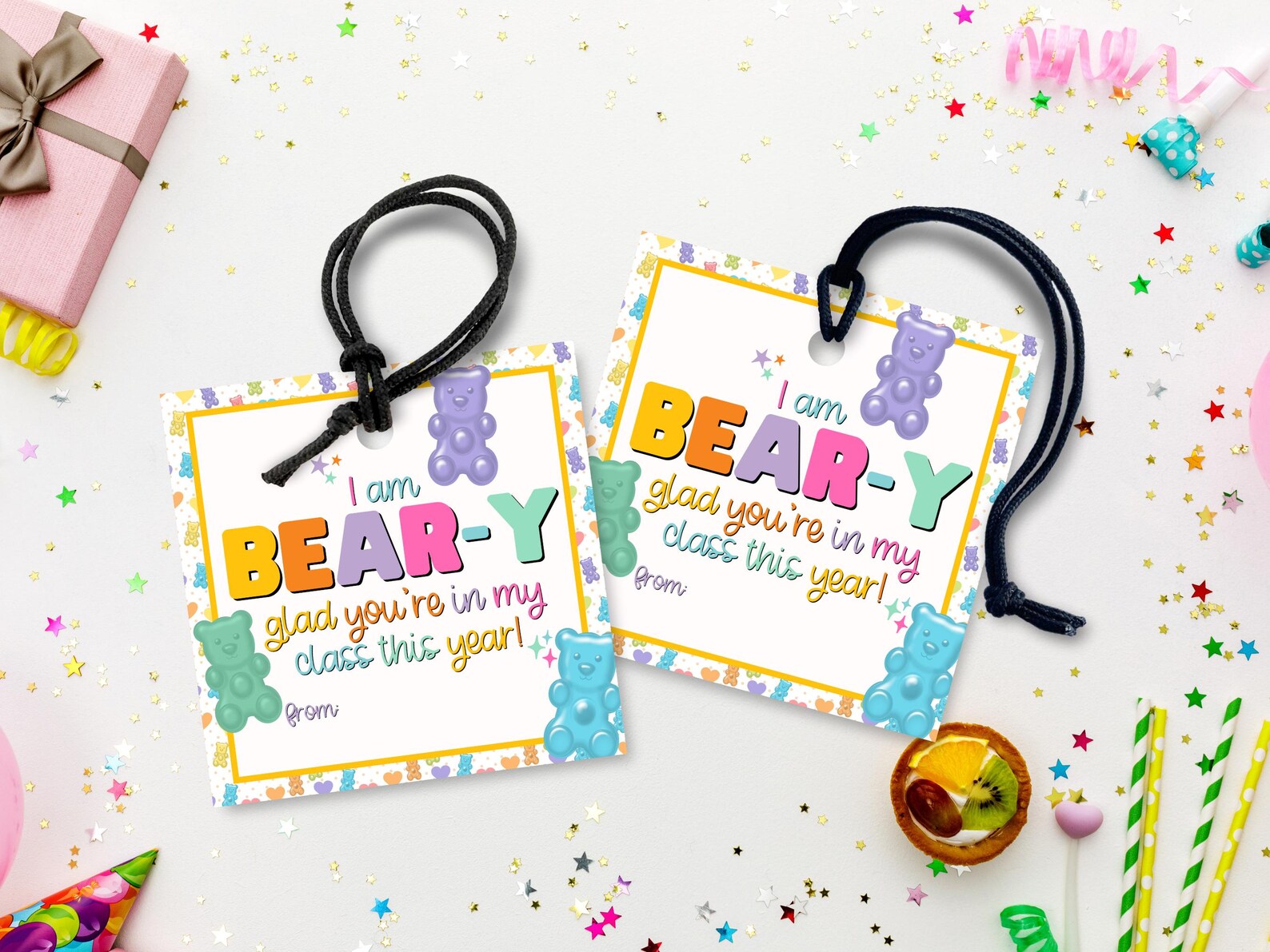 Gummy Bear Student Welcome Gift Tag, Back to School, Open House Favor ...