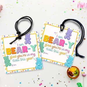 Gummy Bear Student Welcome Gift Tag, Back to School, Open House Favor ...