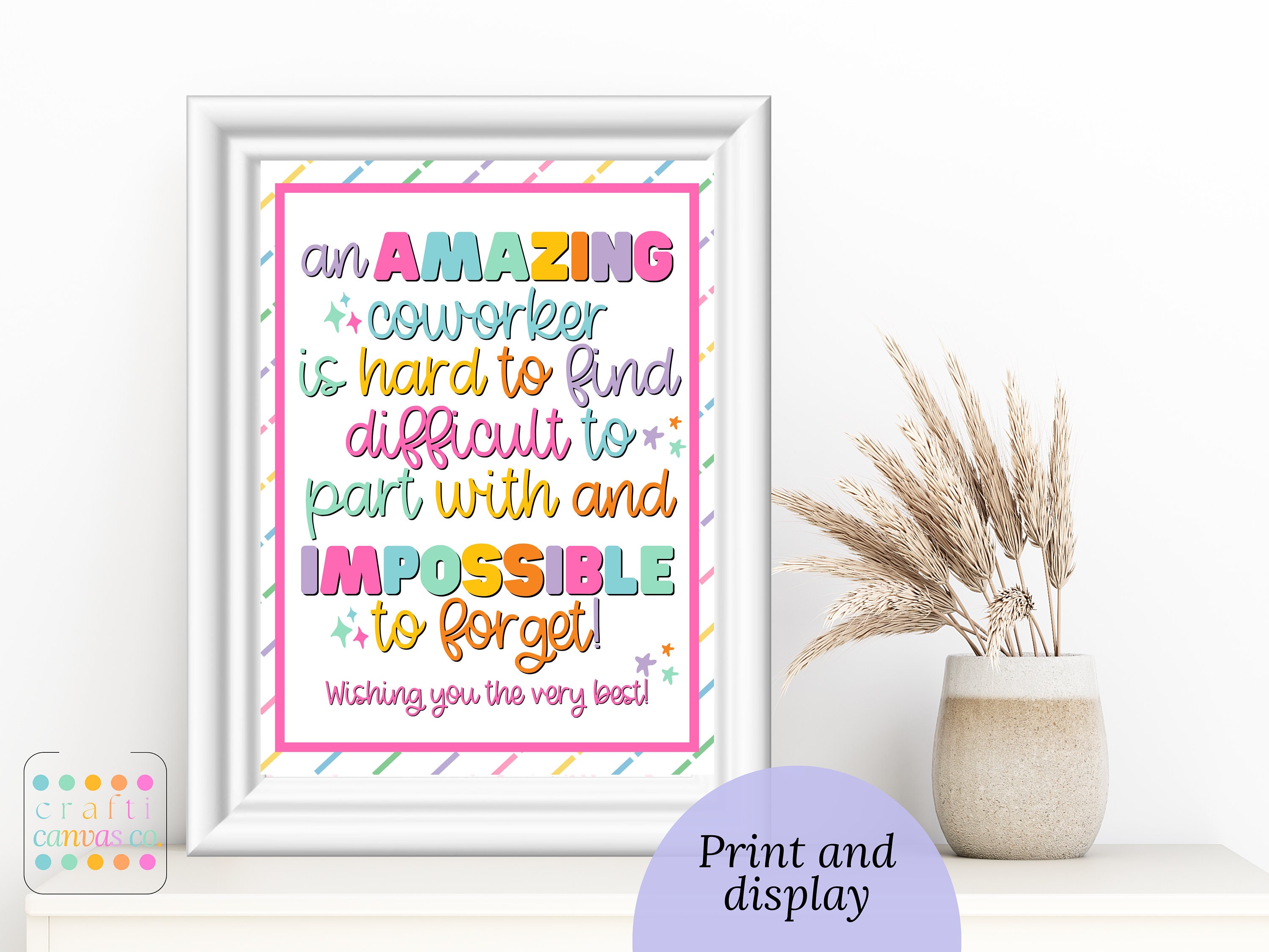 Amazing Coworker 8x10 Printable Sign, Coworker Print, Retirement Gift ...