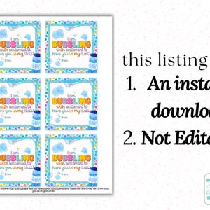 Bubble Student Welcome Gift Tag, Back to School, Open House Favor, PTO ...