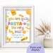 Pasta Teacher Appreciation 8x10 Printable Sign, Luncheon Instant ...