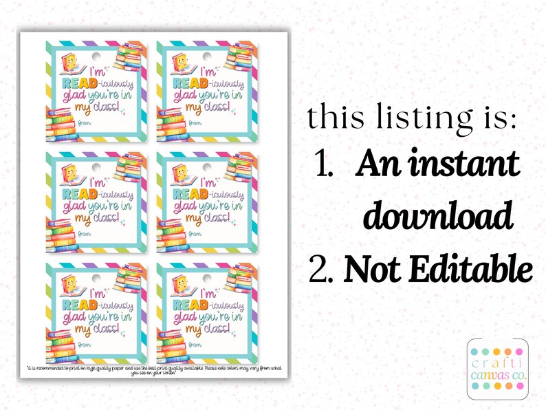 Book Student Welcome Gift Tag, Back to School, Open House Favor, PTO ...