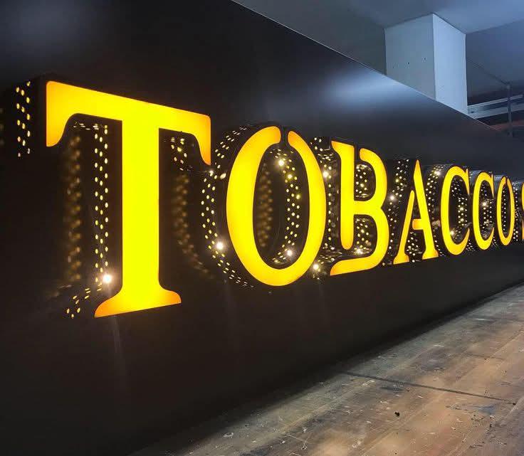 Perforated Letters Business Outdoor Signs, Backlit Stainless Steel 3D ...