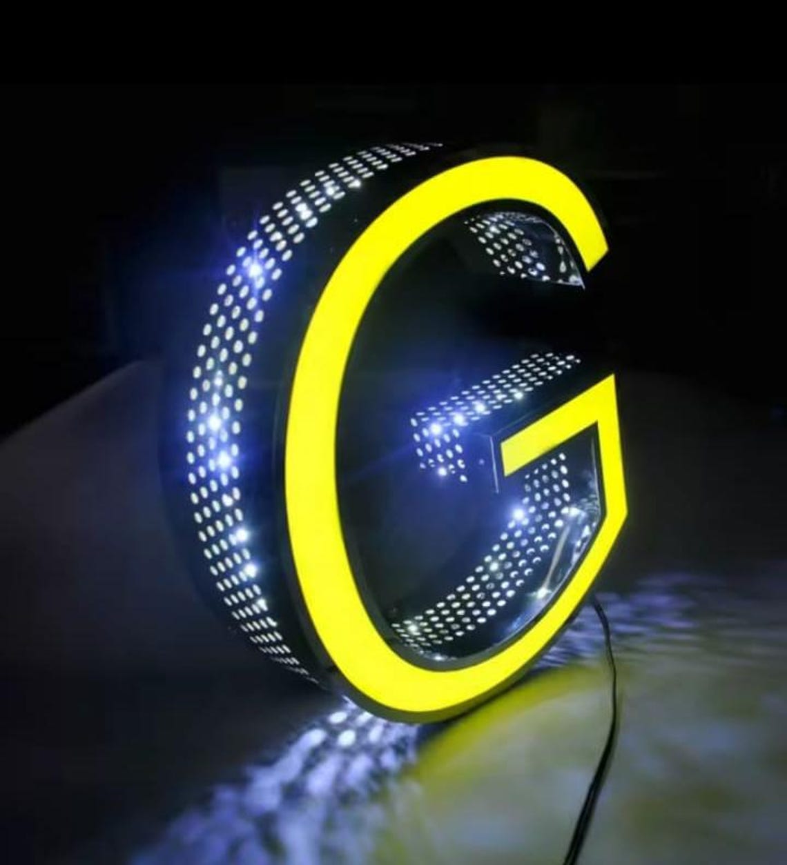 Perforated Letters Business Outdoor Signs, Backlit Stainless Steel 3D ...