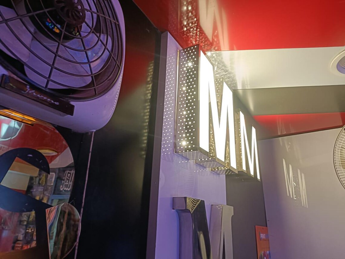 Perforated Letters Business Outdoor Signs, Backlit Stainless Steel 3D ...