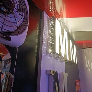 Perforated Letters Business Outdoor Signs, Backlit Stainless Steel 3D ...