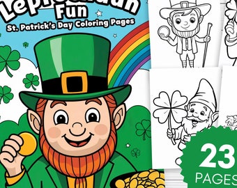 St Patrick's Day Coloring Book Pages - Etsy