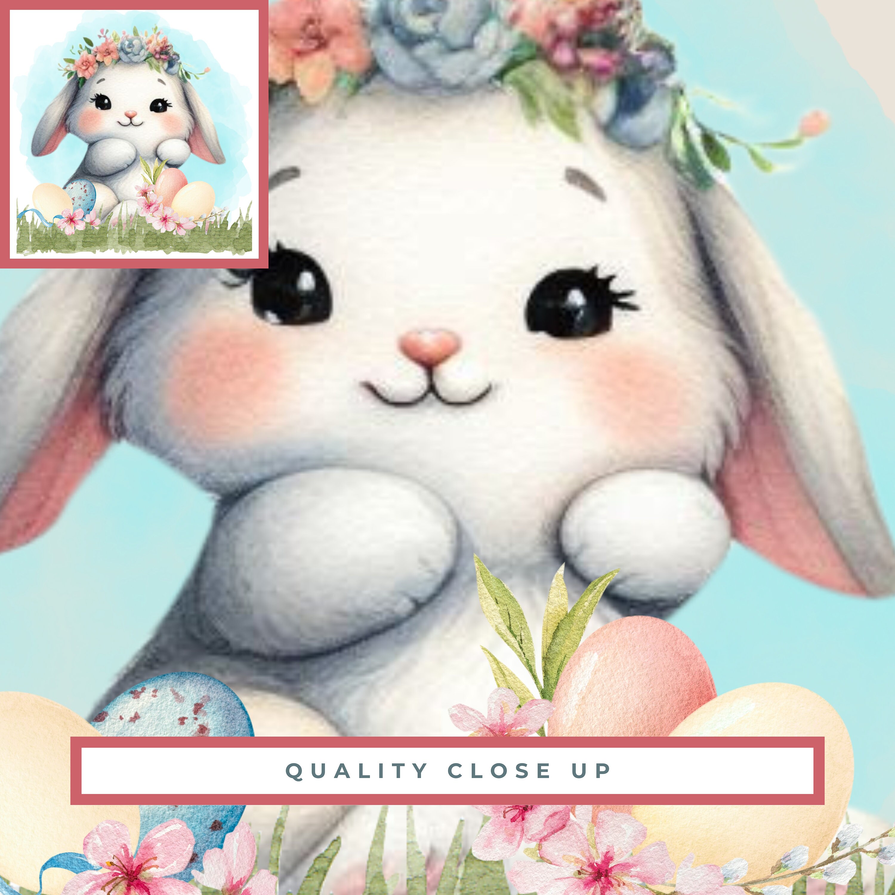 Easter Bunnies Digital Instant Download for DTF Transfers and ...