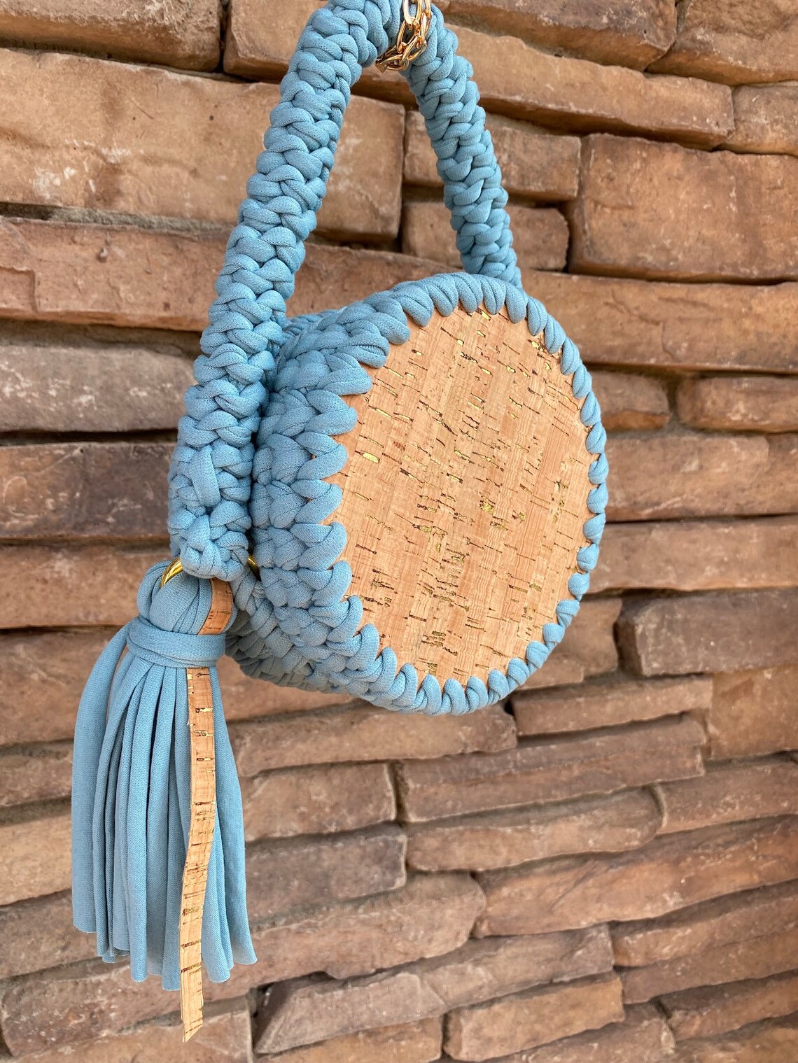Mini Gold Spec Crochet Bag "cutie Circle" / Crochet Round Bag / Clutch ...