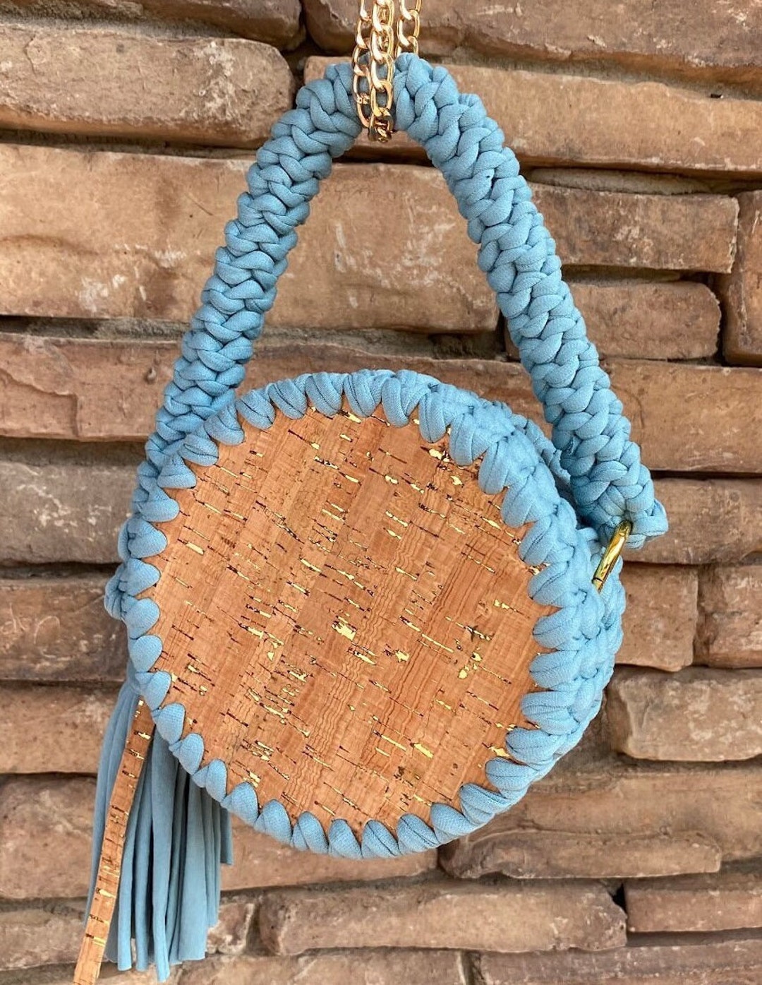 Mini Gold Spec Crochet Bag "cutie Circle" / Crochet Round Bag / Clutch ...