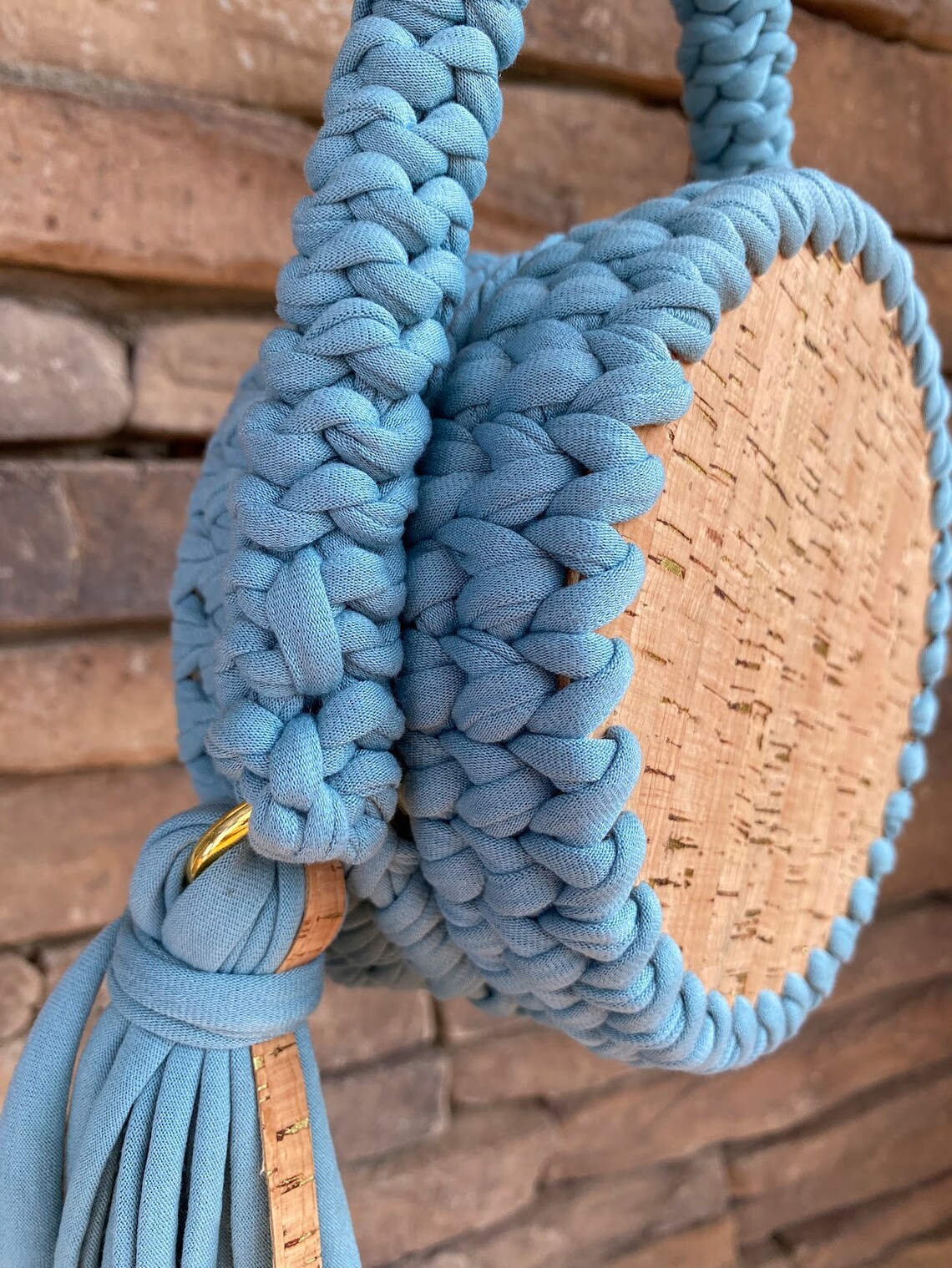 Mini Gold Spec Crochet Bag "cutie Circle" / Crochet Round Bag / Clutch ...