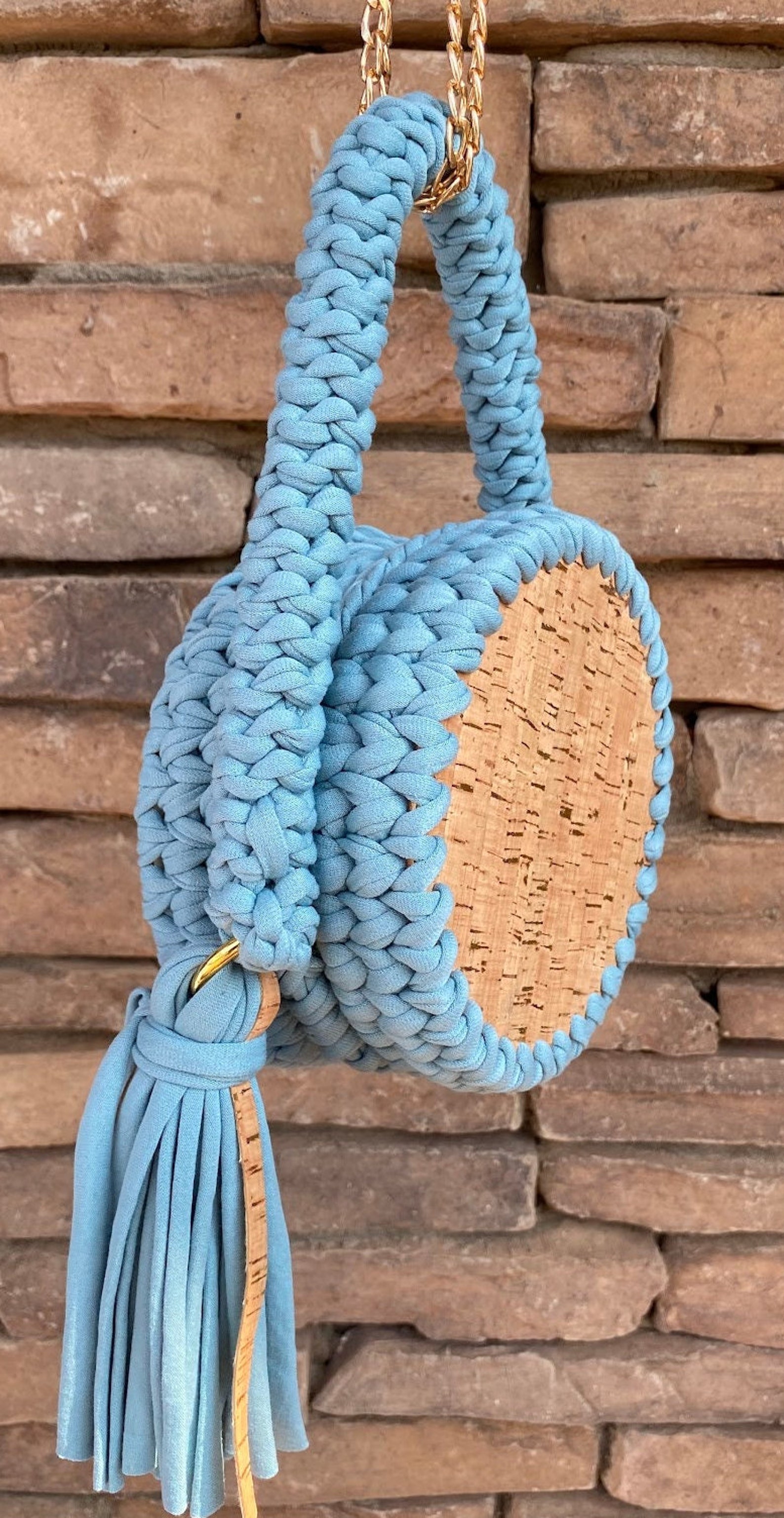 Mini Gold Spec Crochet Bag "cutie Circle" / Crochet Round Bag / Clutch ...