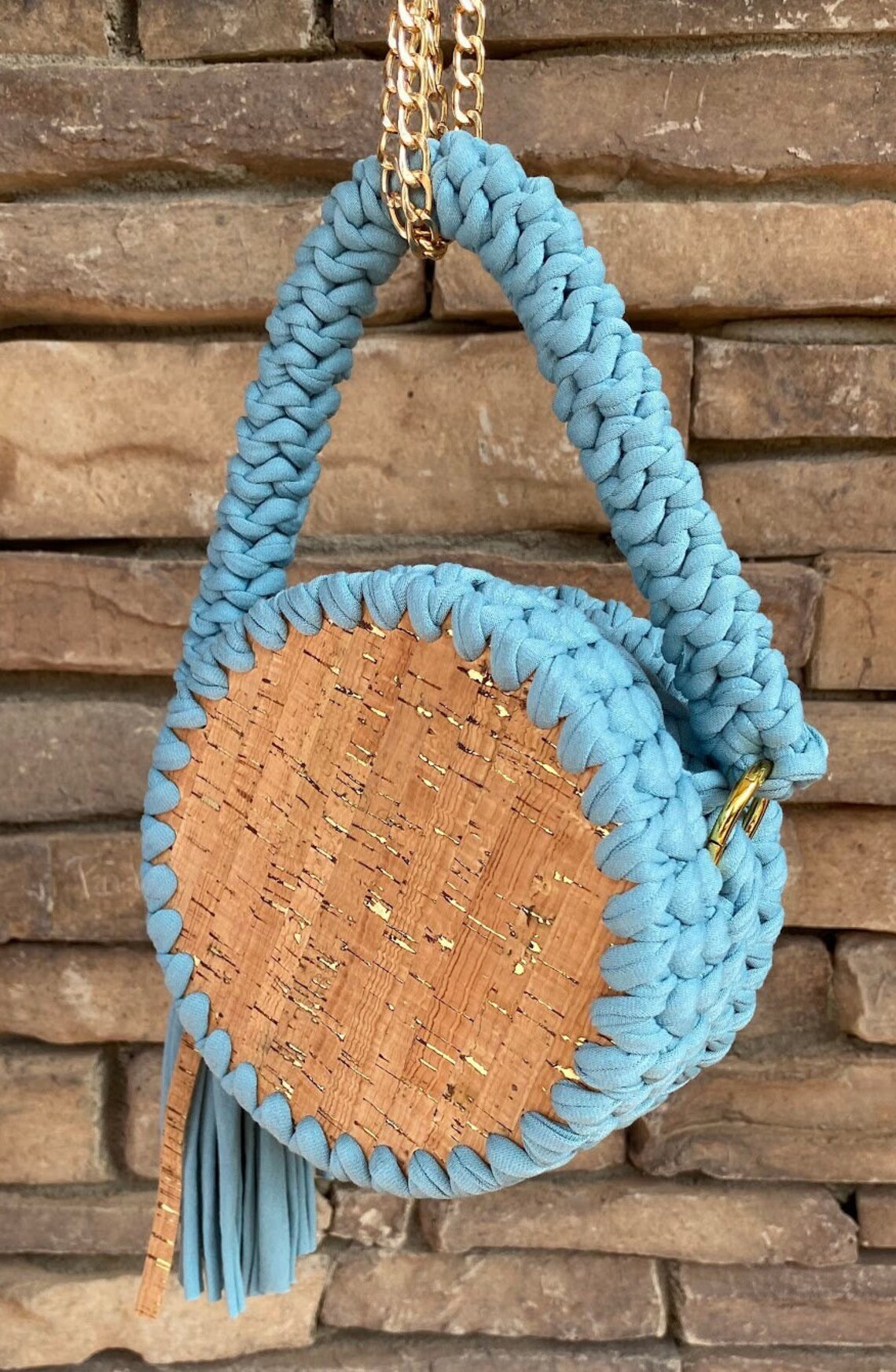 Mini Gold Spec Crochet Bag "cutie Circle" / Crochet Round Bag / Clutch ...