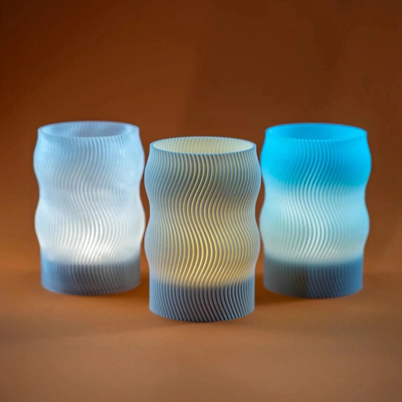 Wavy Glow Table Lamp Minimalist Portable Light for Cozy and Modern ...