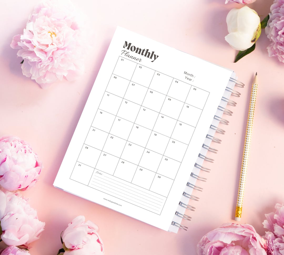 Simplify Your Schedule With Our Monthly Planner, Monthly Planner ...