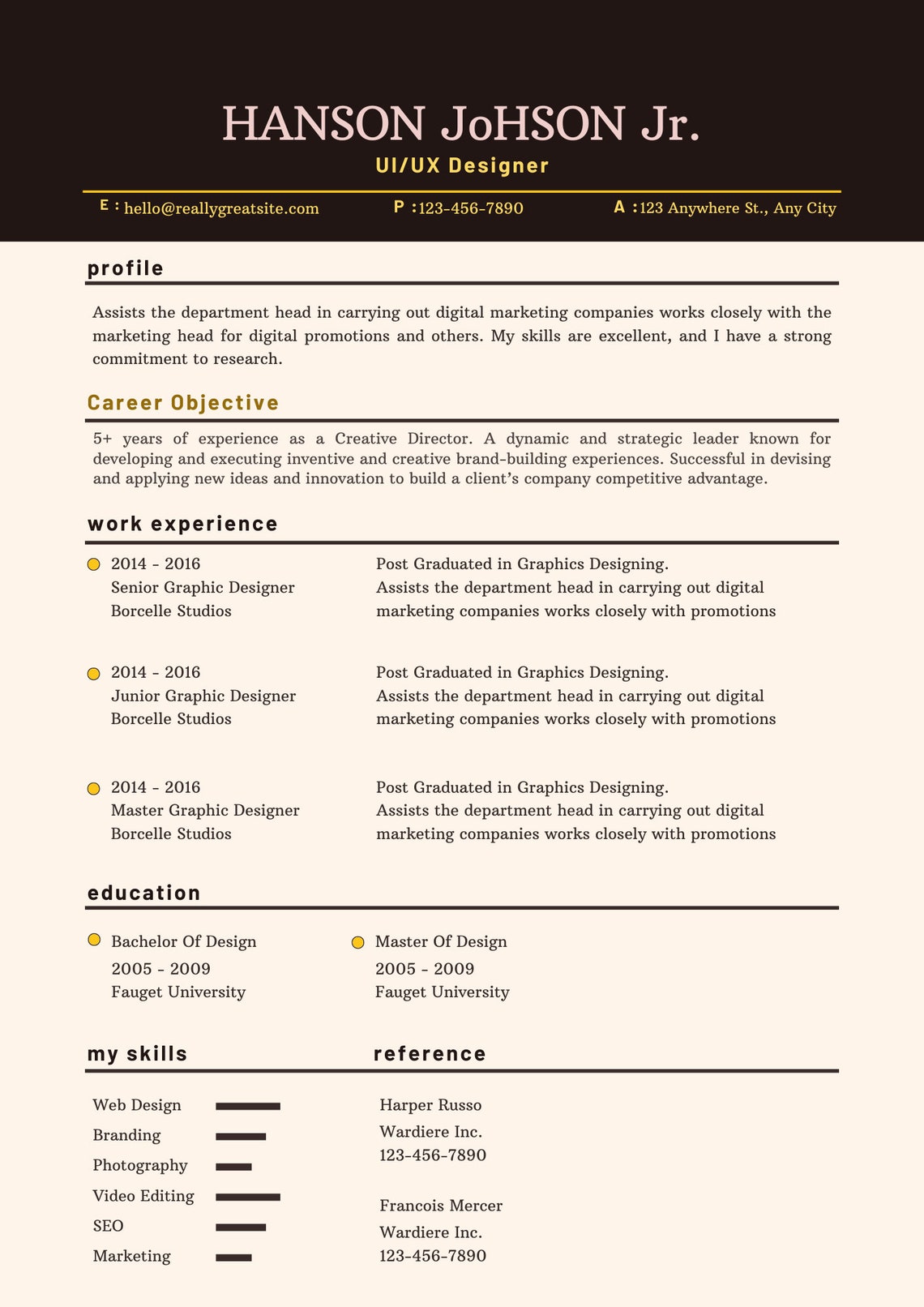 Professional CV With Editable Resume and Cover Letter A Minimalist ...