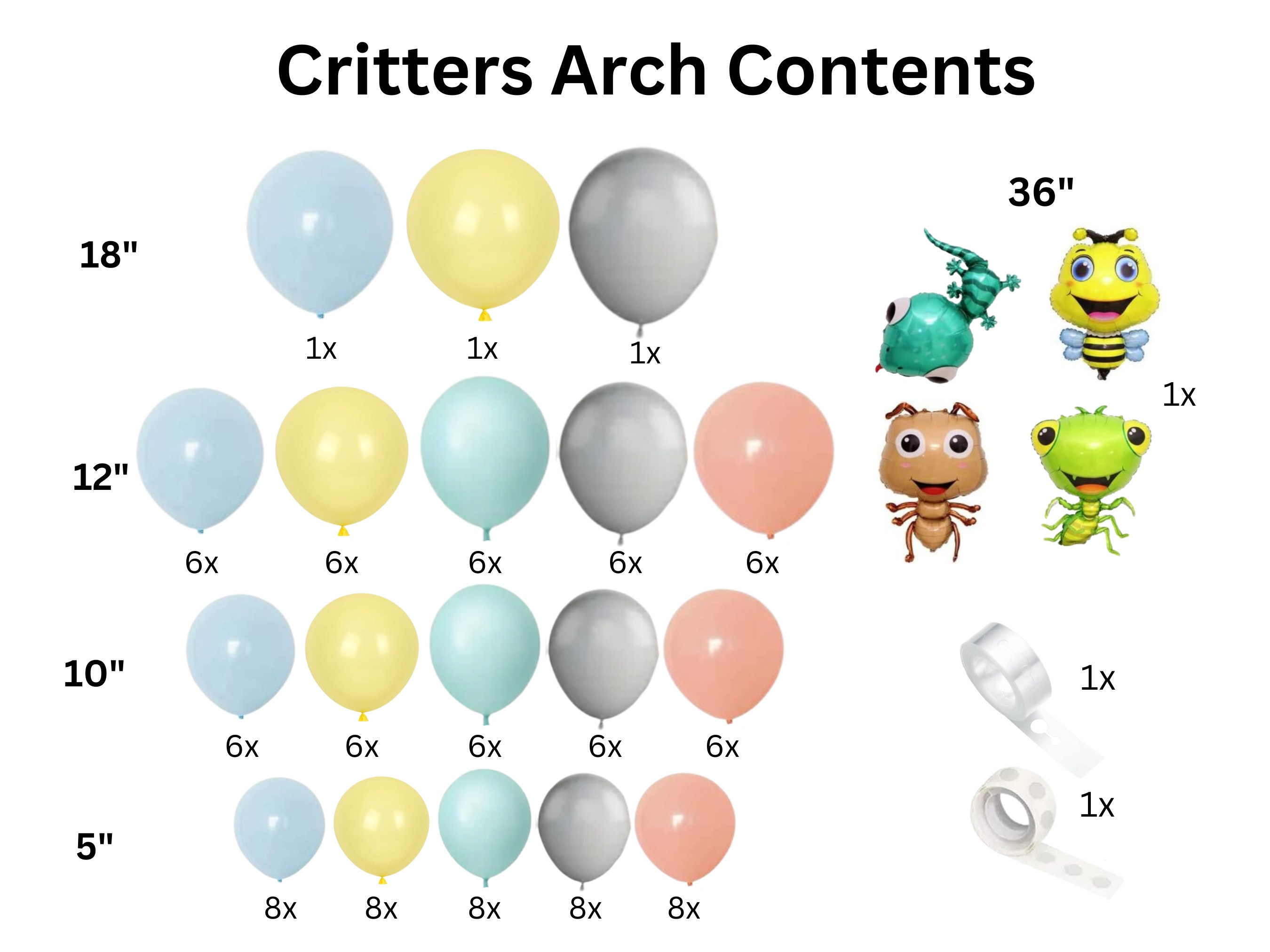 Critters Balloon Arch, Bugs, Insects, Party Decoration, Ant, Bee ...