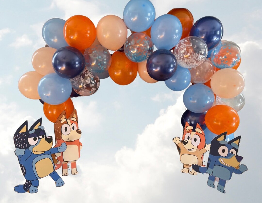 Bluey Inspired Balloon Arch, Bluey Bingo Birthday, Bluey Party, Bluey ...