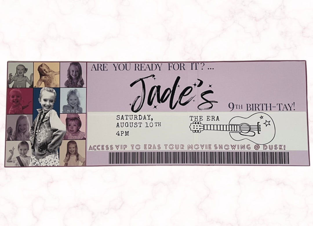 Personalized Jumbo Concert Ticket: Handmade Birthday Party Decor - Etsy
