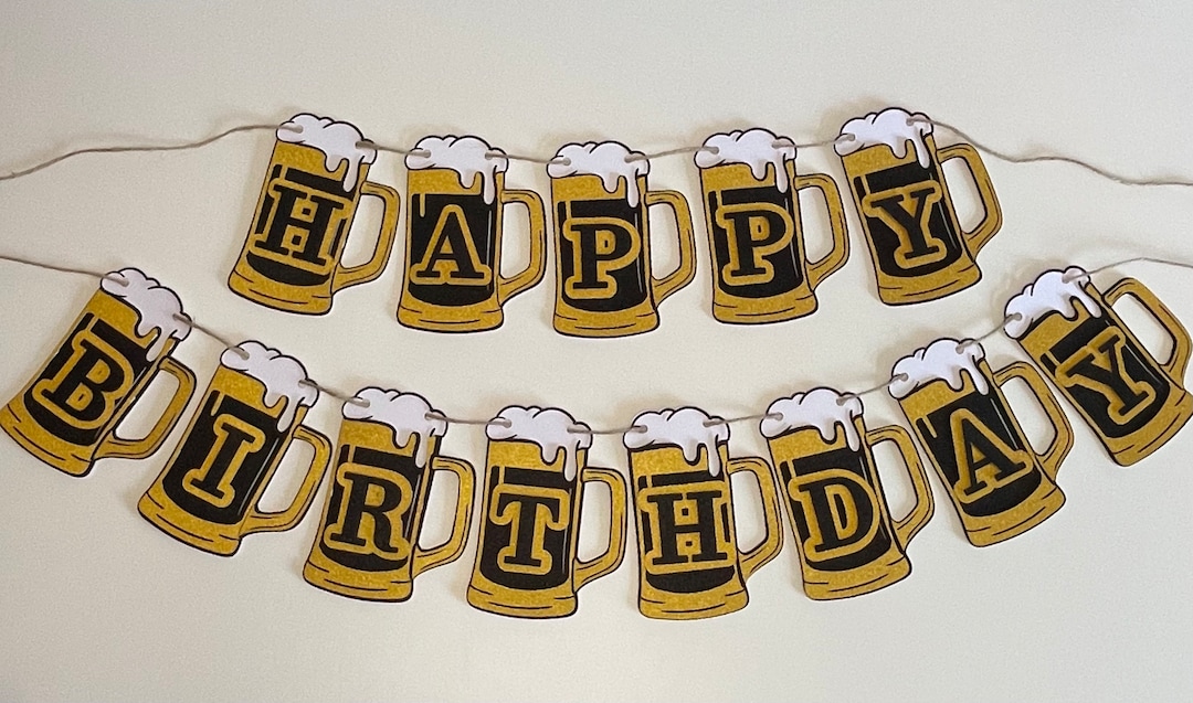 Personalized Beer Banner Custom Birthday Beer Banner Beer Party Beer ...