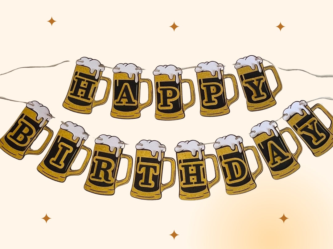Personalized Beer Banner, Custom Birthday Beer Banner, Beer Party, Beer ...
