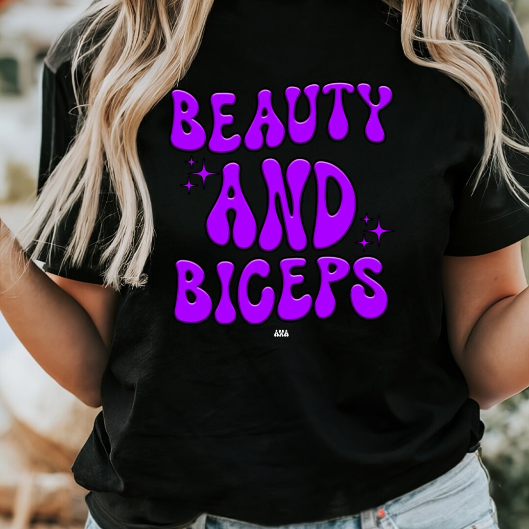Beauty and Biceps Tee Gym Tee Oversized Gym Tee Girls Gym T-shirt Gym ...