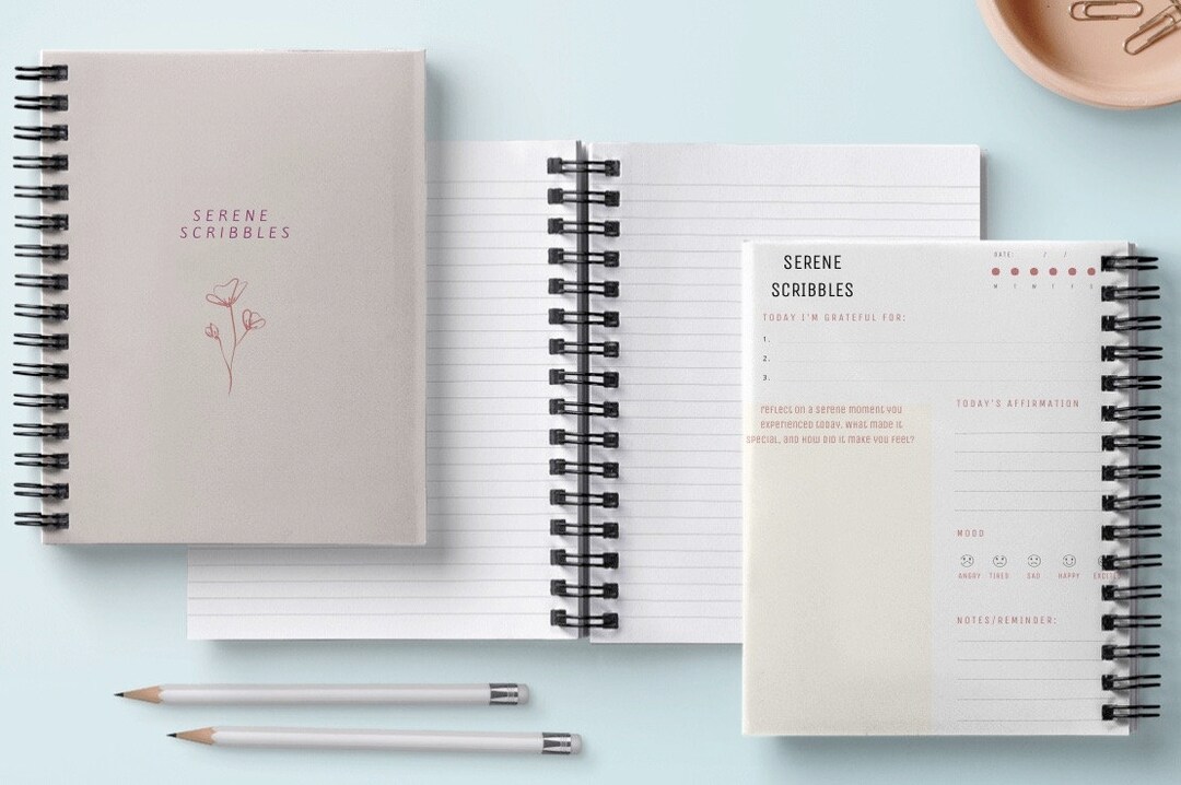 Serene Scribbles Reflection Journal - Etsy