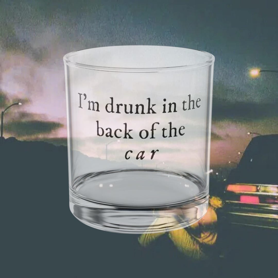 I'm Drunk in the Back of the Car Rocks Glass - Etsy