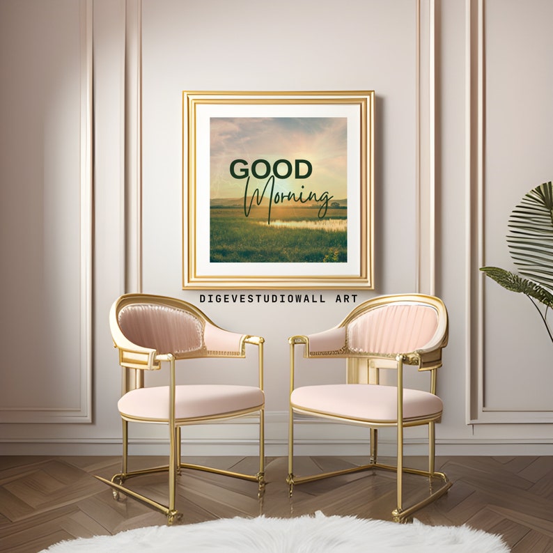 Stylish Good Morning Wall Decor Bedroom Print Set for Couples Modern ...