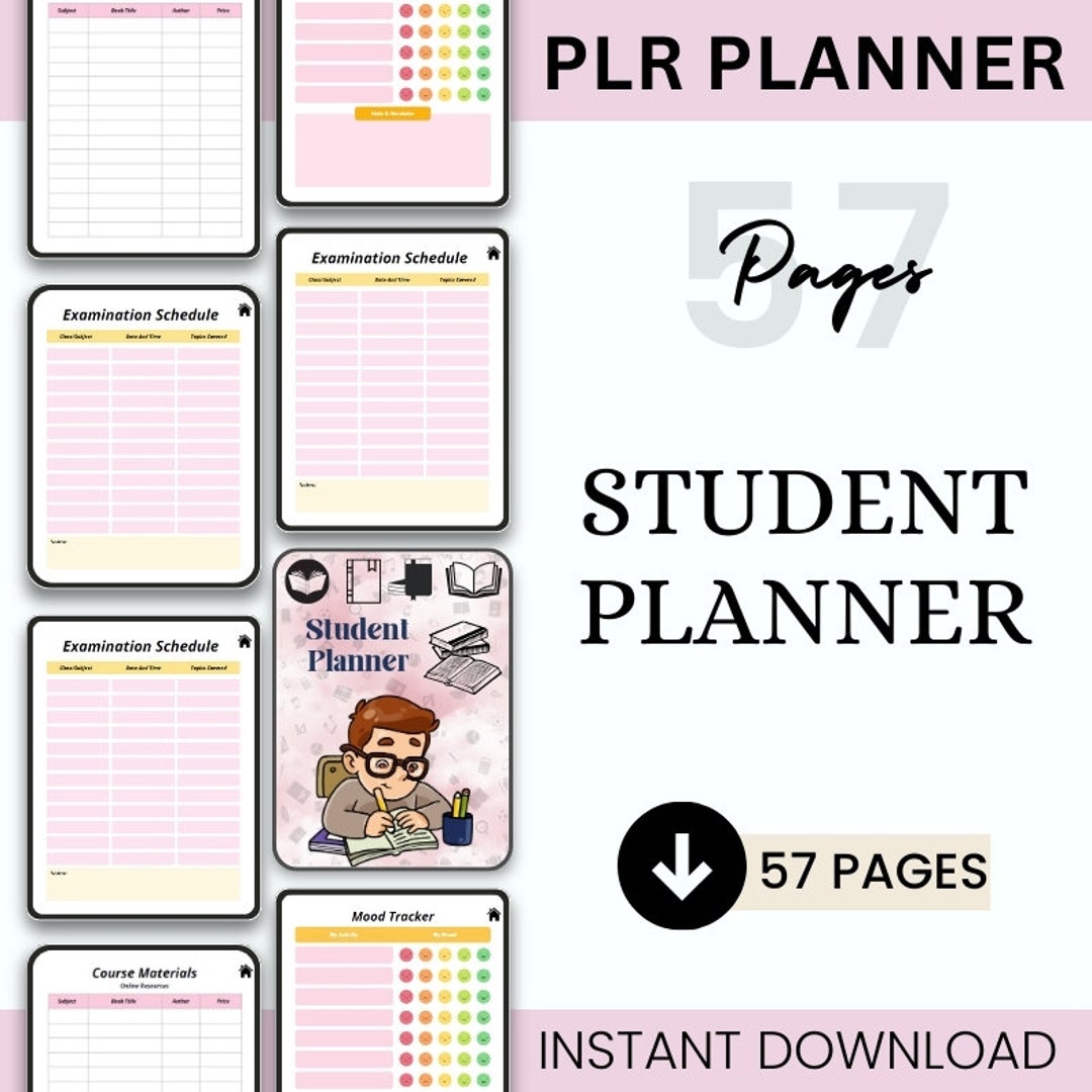 PLR Student Planner, School Planner, Assignment Tracker, College ...