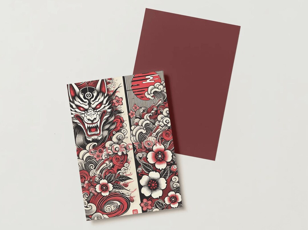 Yokai Bloom Japanese Fox Spirit Mask With Cherry Blossoms - Etsy