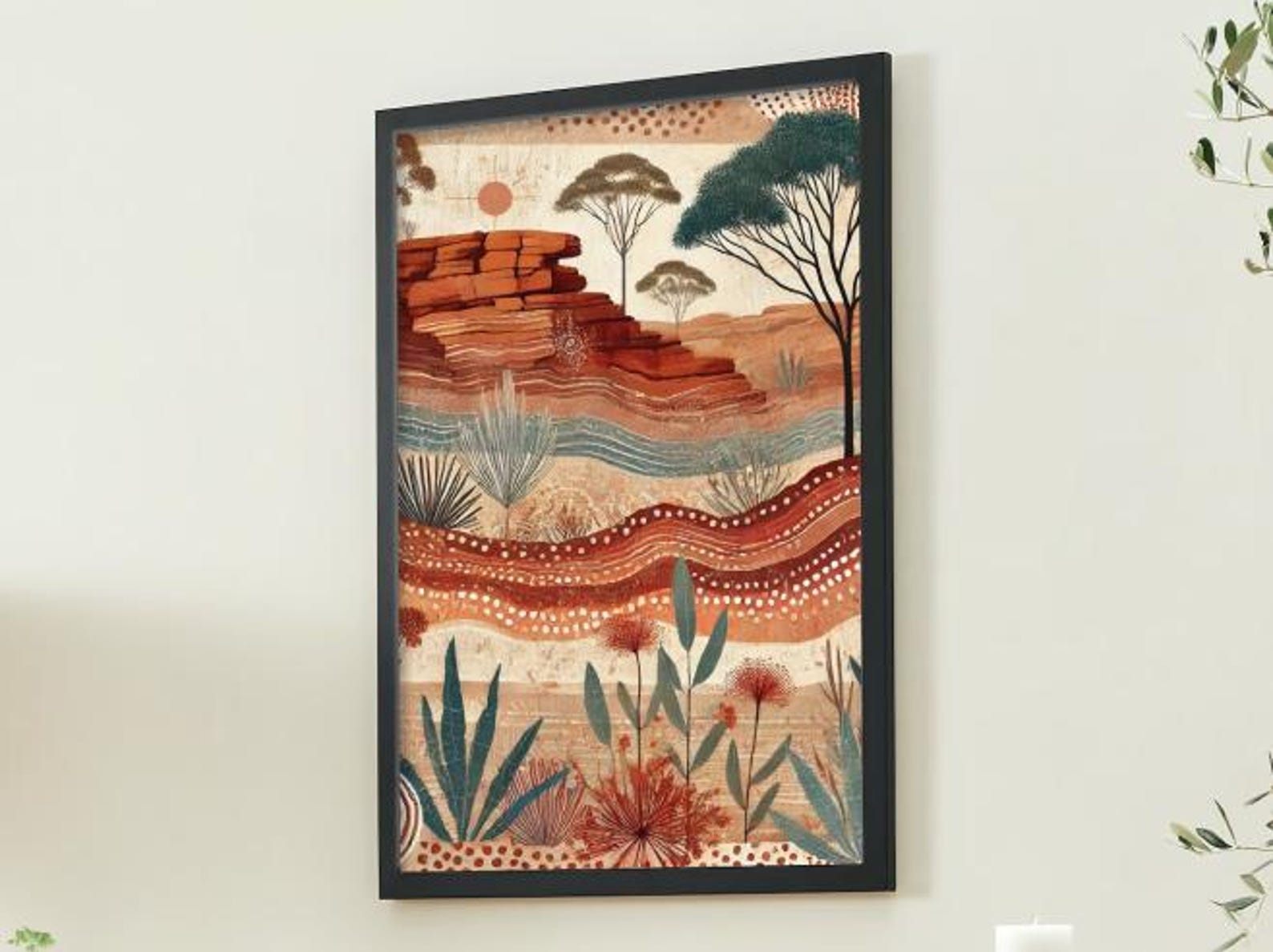 Australian Outback Dreaming - Indigenous-inspired Art Print - Etsy