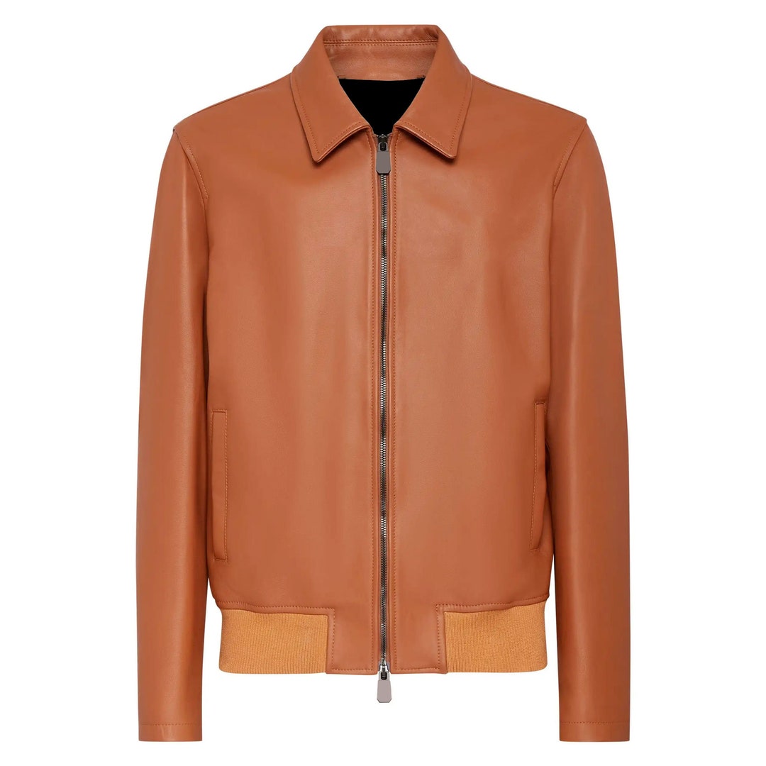 Mens Leather Jacket, Custom Leather Jackets, Black Bomber Biker Jacket ...