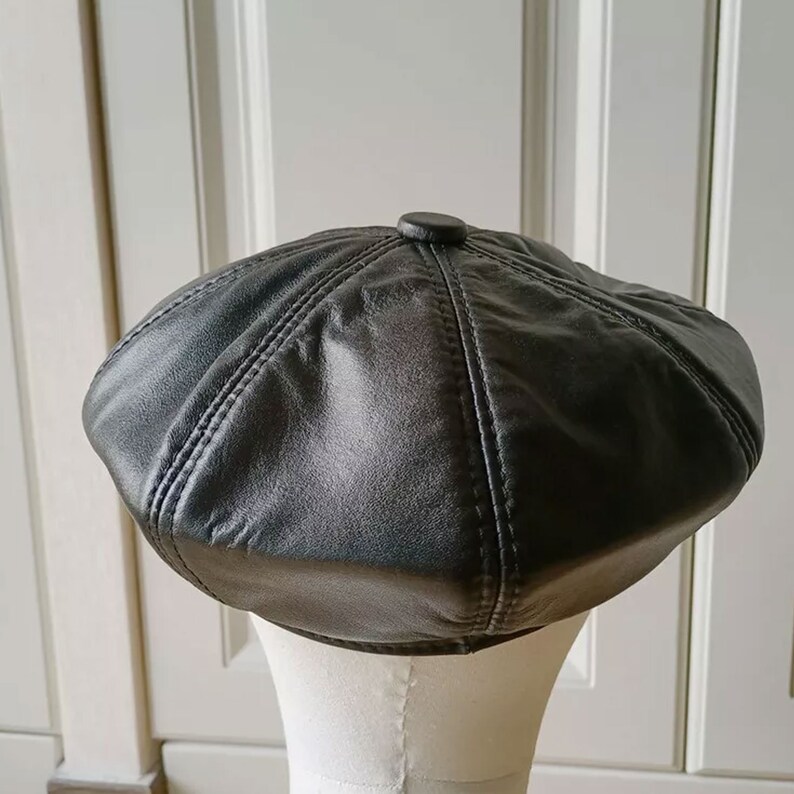 Leather Balloon 8 Panels Crown Cap French Artist Painters Applejack ...