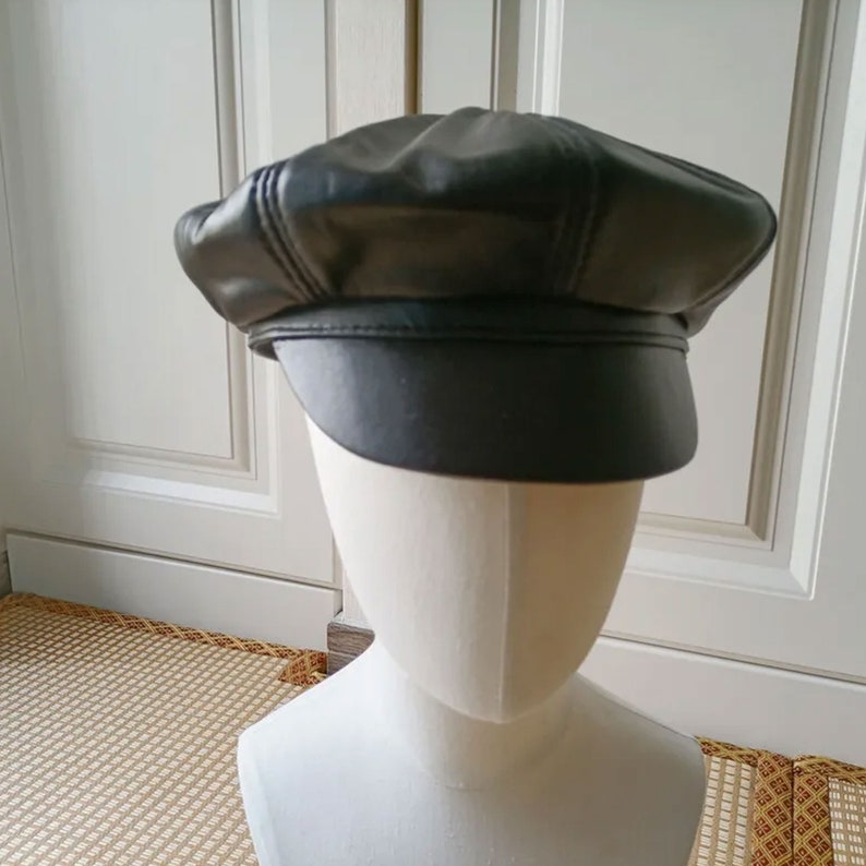 Leather Balloon 8 Panels Crown Cap French Artist Painters Applejack ...