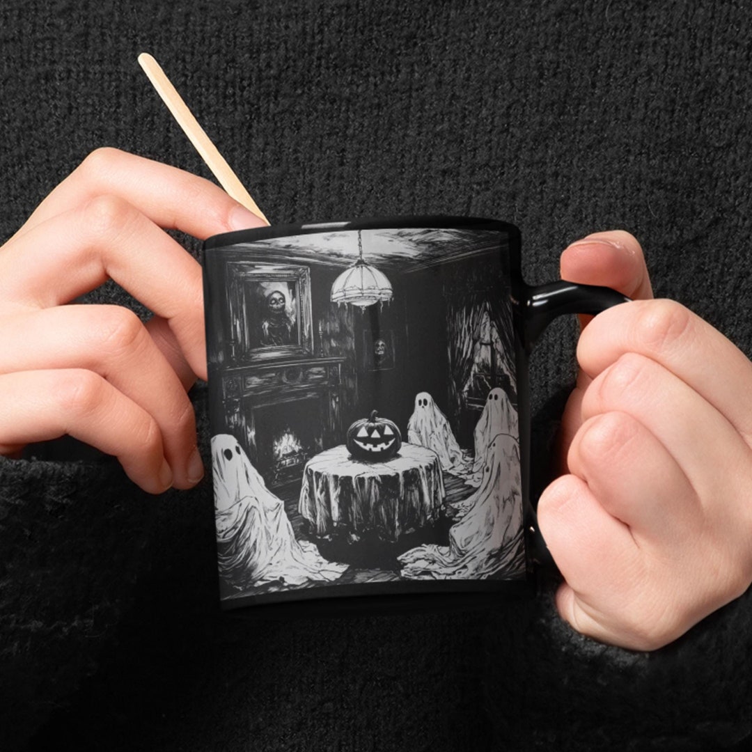 Halloween Spooky Ghosts Mug Pumpkin Coffee Mug Gift for Her Him Haunted ...
