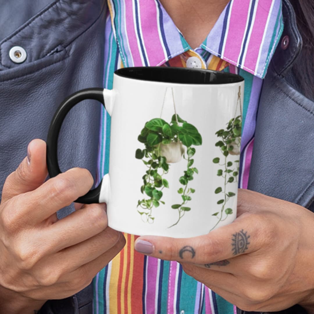 House Plants Coffee Mug Hanging Plants Gift for Her Him Tea Mug Unique ...