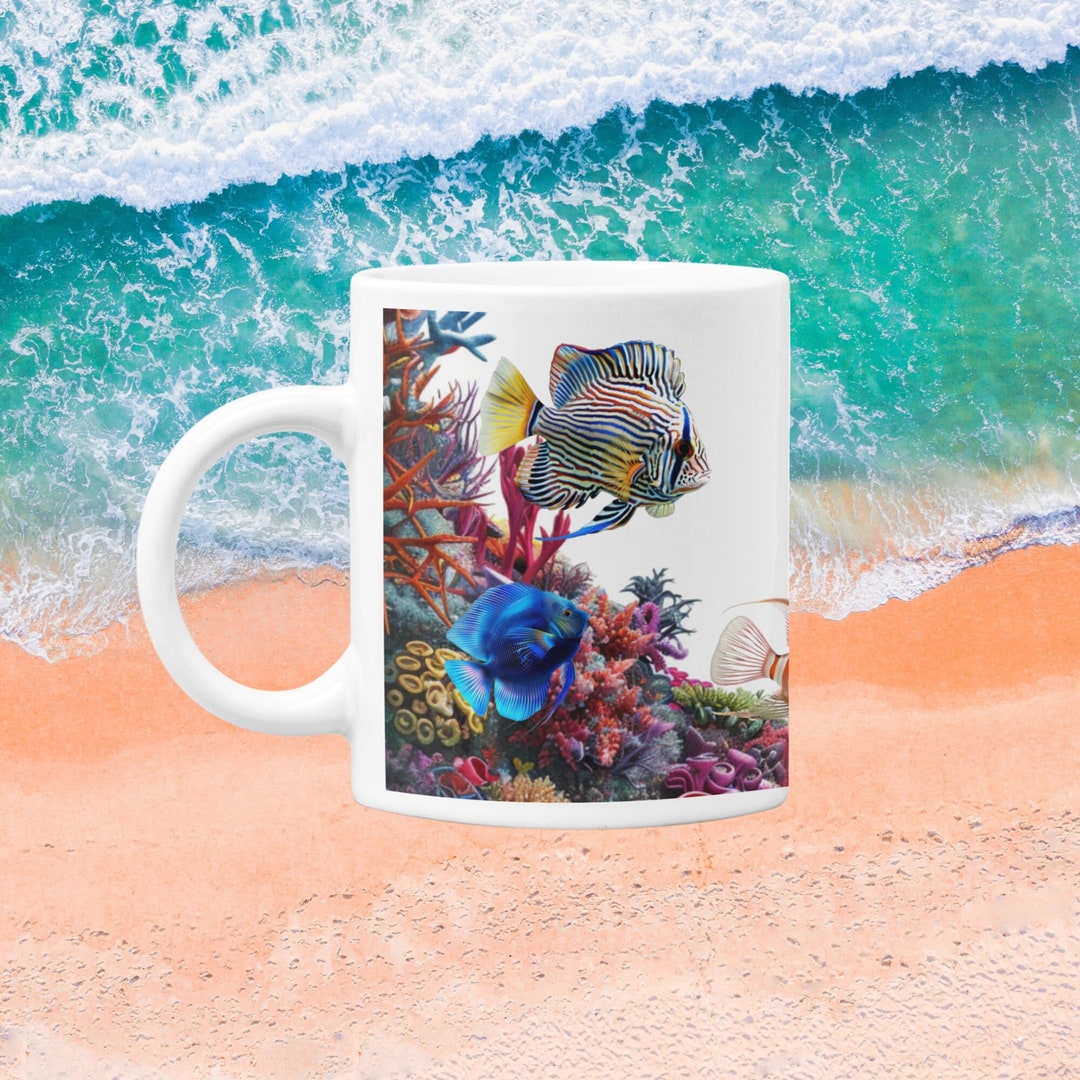Tropical Fish Coffee Mug Gift for Her Him Colorful Fish Unique Gift ...