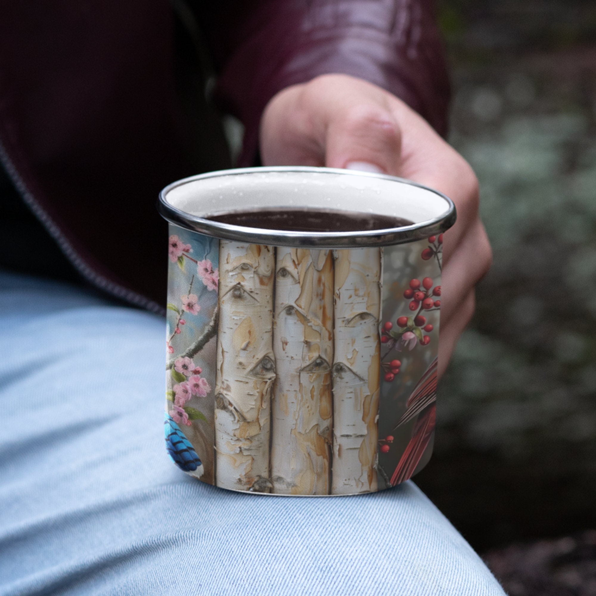Cardinals and Blue Jays Enamel Camp Cup Gift for Her Him Coffee Mug ...