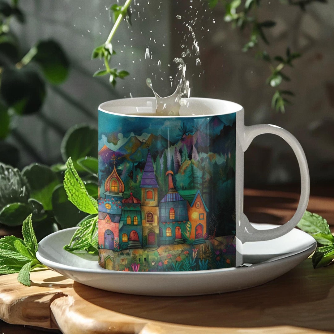 Victorian Vintage Village Coffee Mug Gift for Her Him Unique Gift Idea ...